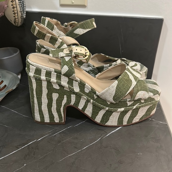 Sam Edelman | Shoes | Sam Edelman Green Zebra Print Wedge | Poshmark